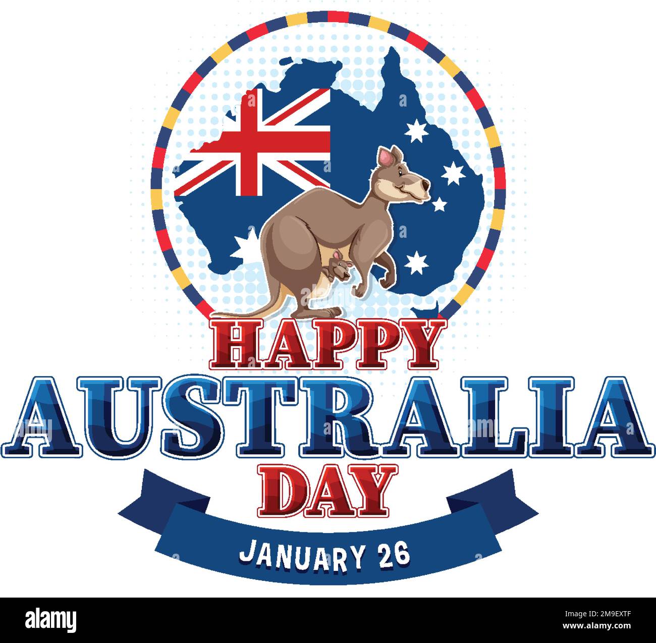 Happy Australia day banner design illustration Stock Vector Image & Art ...
