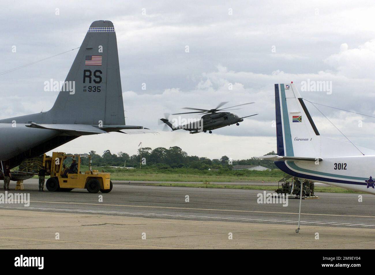 Right side profile long shot as a US Air Force MH-53M Pave Low III ...