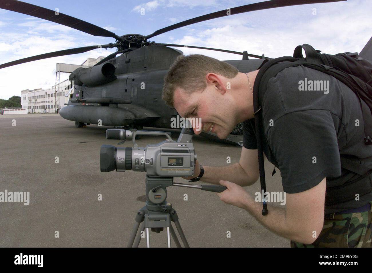Left side front view medium long shot as US Air Force Technical ...