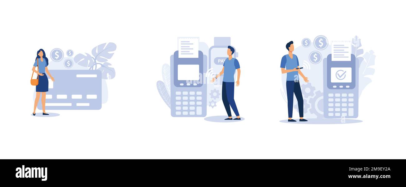 Digital transactions. Plastic money, contactless smartwatch payment ...