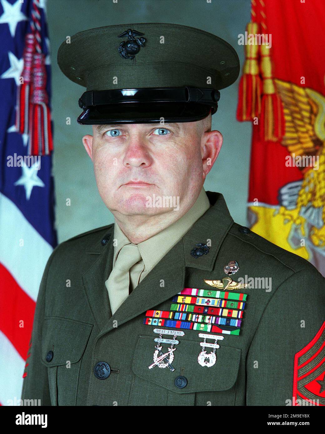 Portrait of US Marine Corps Sergeant Major Royce G. Coffee. (covered ...