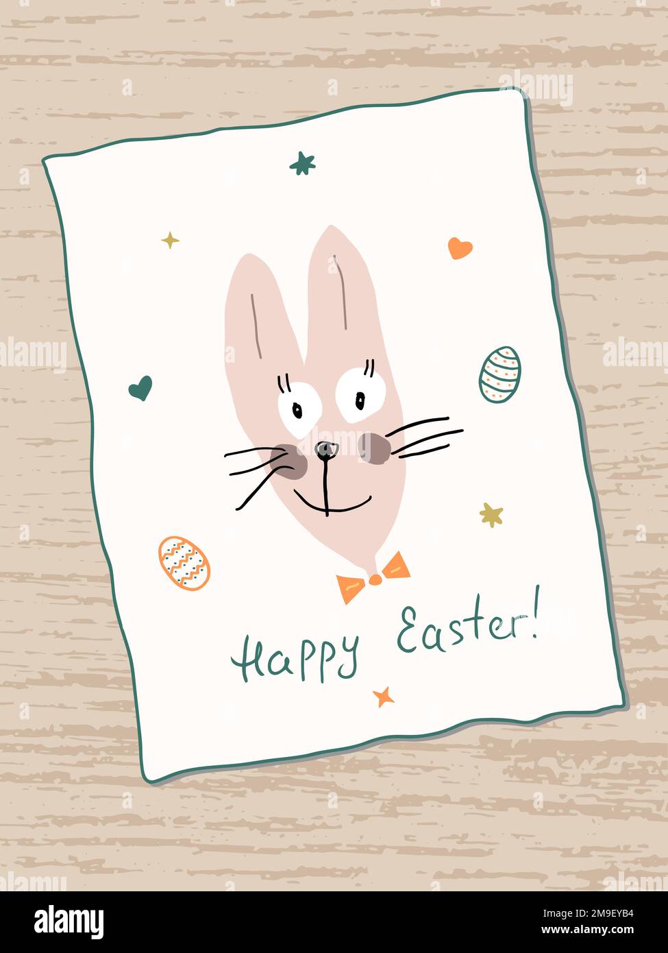 Hand painted wooden eggs Stock Vector Images - Alamy