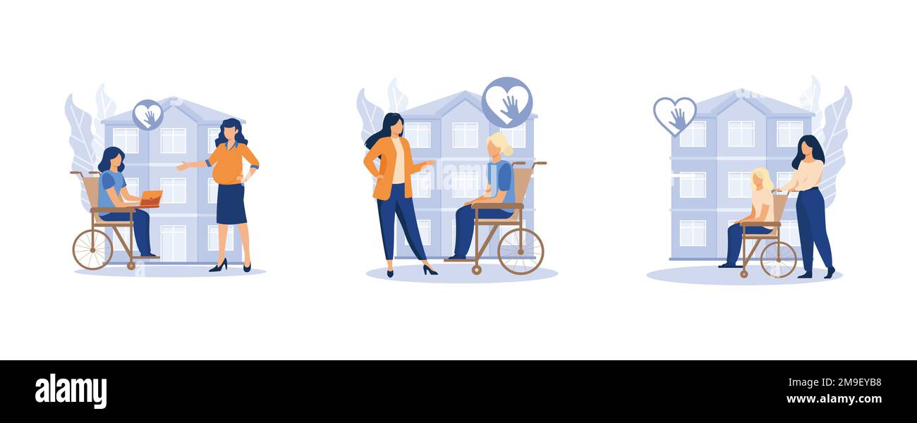 Social services work. Social facilities, care for the elderly and ...