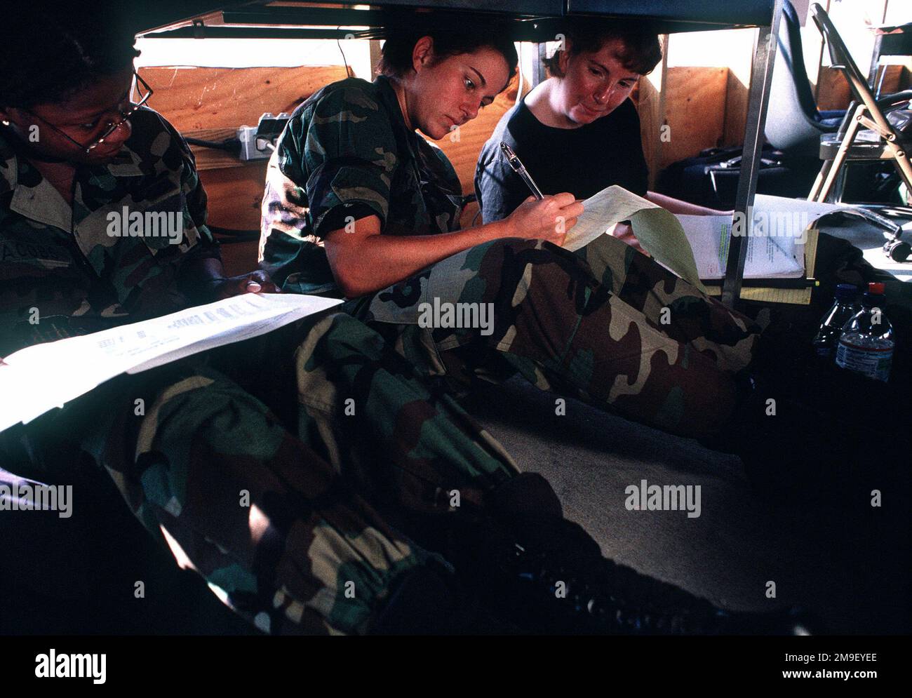 As sirens wail throughout the camp to alert all to a simulated attack ...