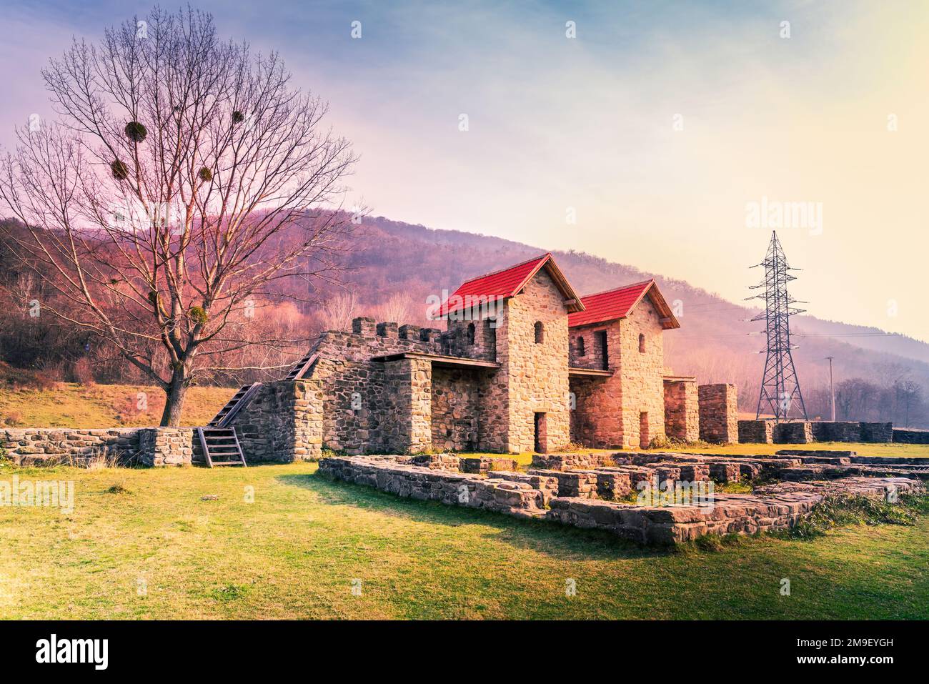 Arutela, Romania - Ancient roman castrum ruins in Dacia Inferior ...