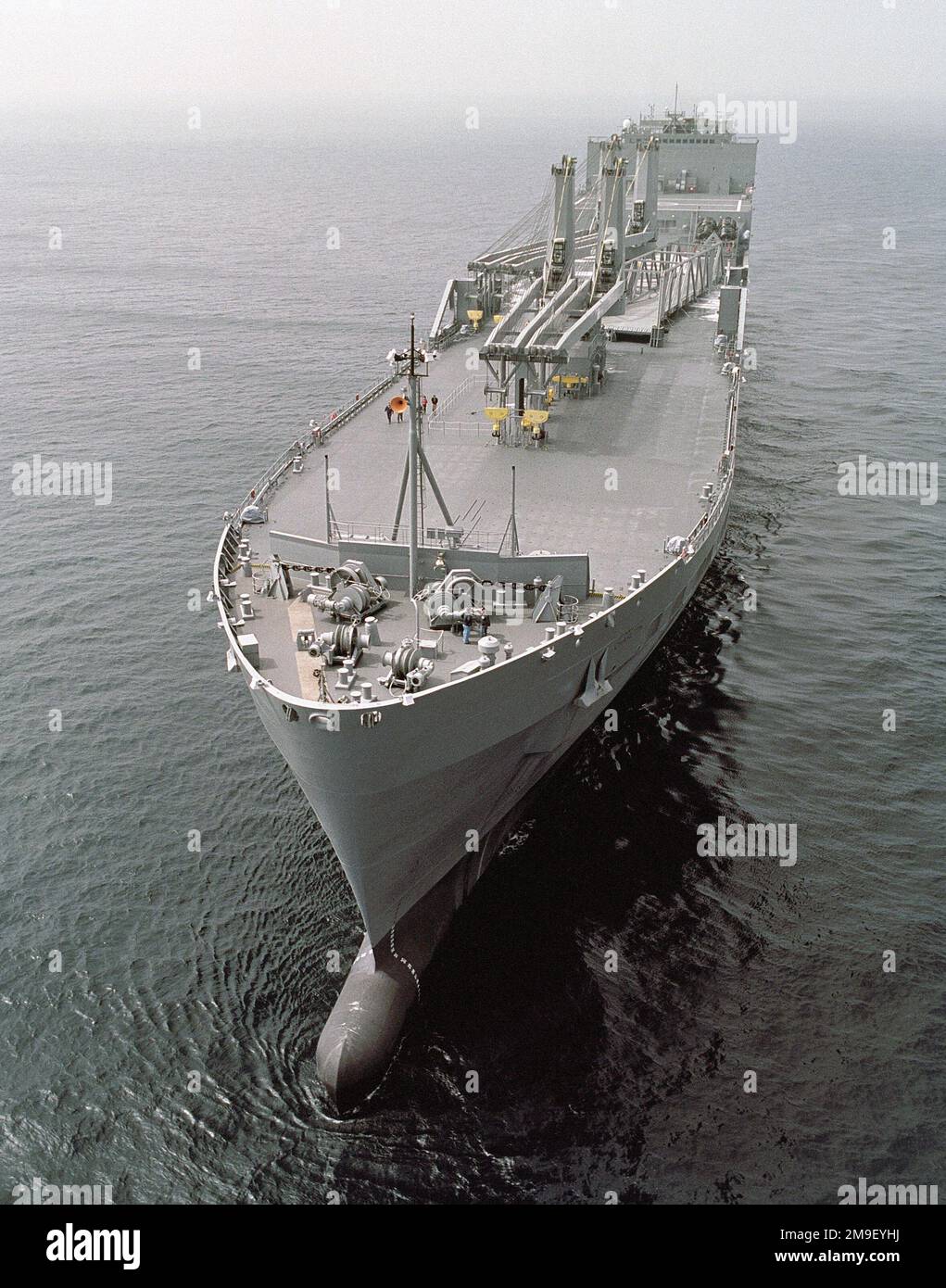 Bow-On view of the Military Sealift Command (MSC) strategic heavy lift ship USNS CHARLTON (T-AKR ...