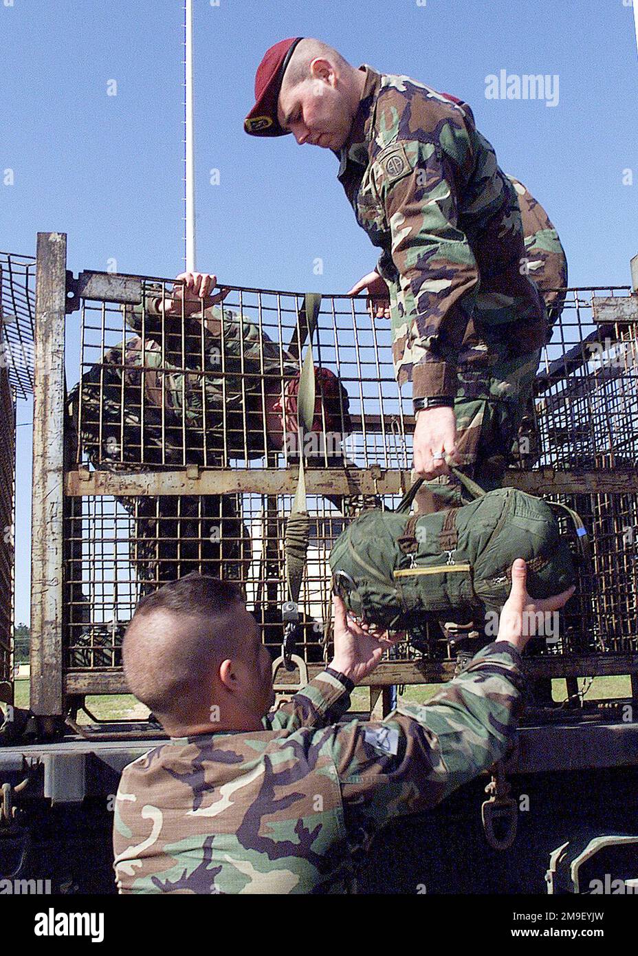 Medium shot, USA paratrooper from the 82nd Airborne Division, Fort ...