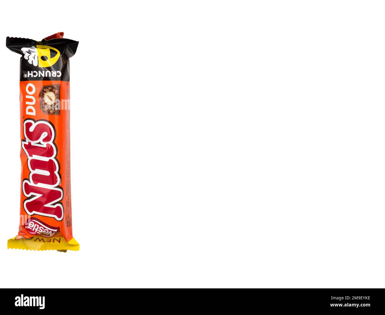 NUTS Crunch Duo chocolate bar with hazelnuts Stock Photo - Alamy