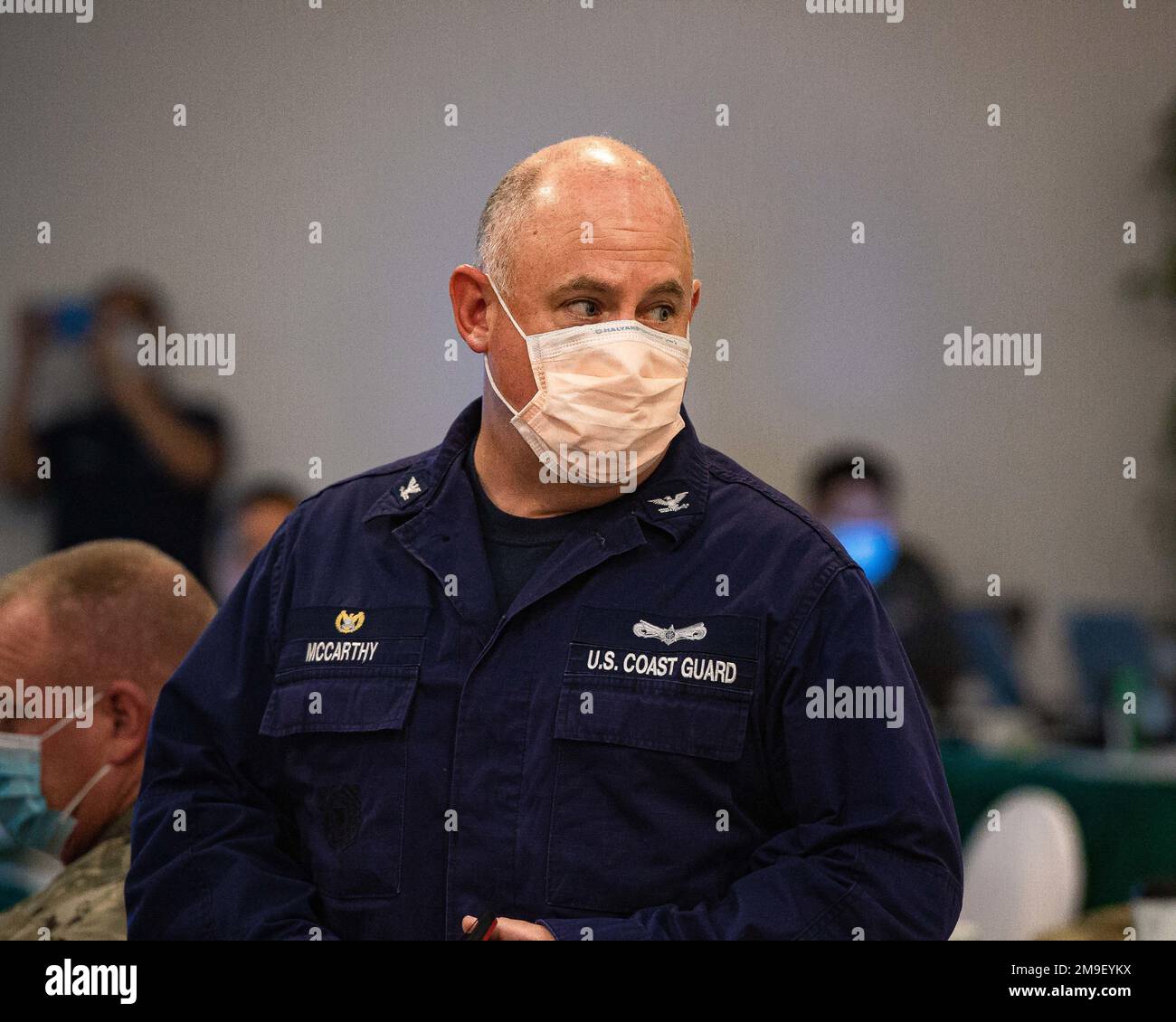 Captain MCCarthy of the United States Coast Guard introduces himself to ...