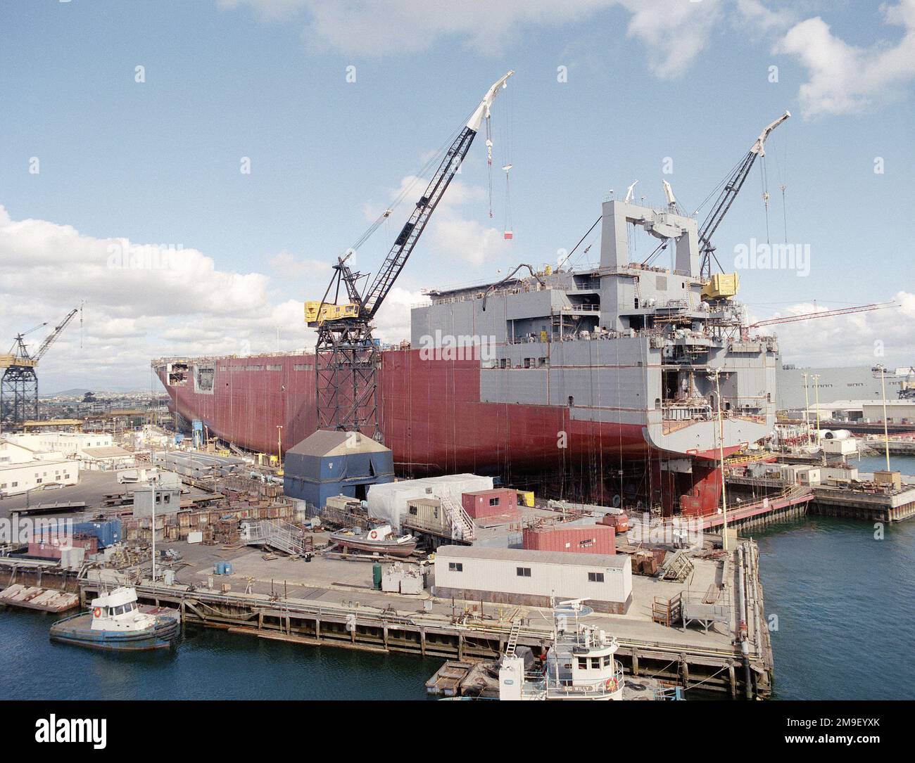 Port quarter view of the Military Sealift Command (MSC) strategic heavy lift ship under ...