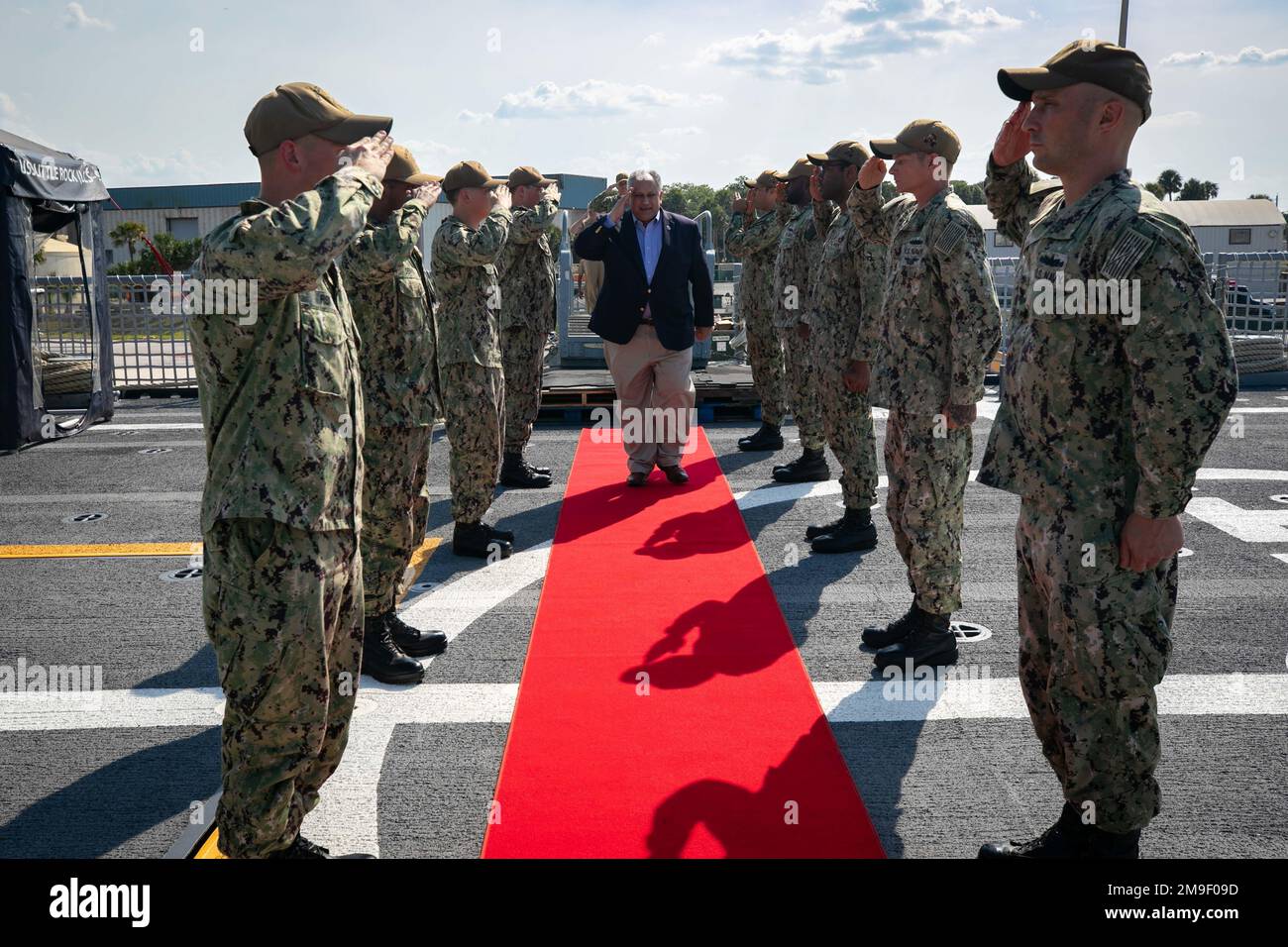 NAVAL STATION MAYPORT, Fla. (May 19, 2022) Sideboys render honors as ...