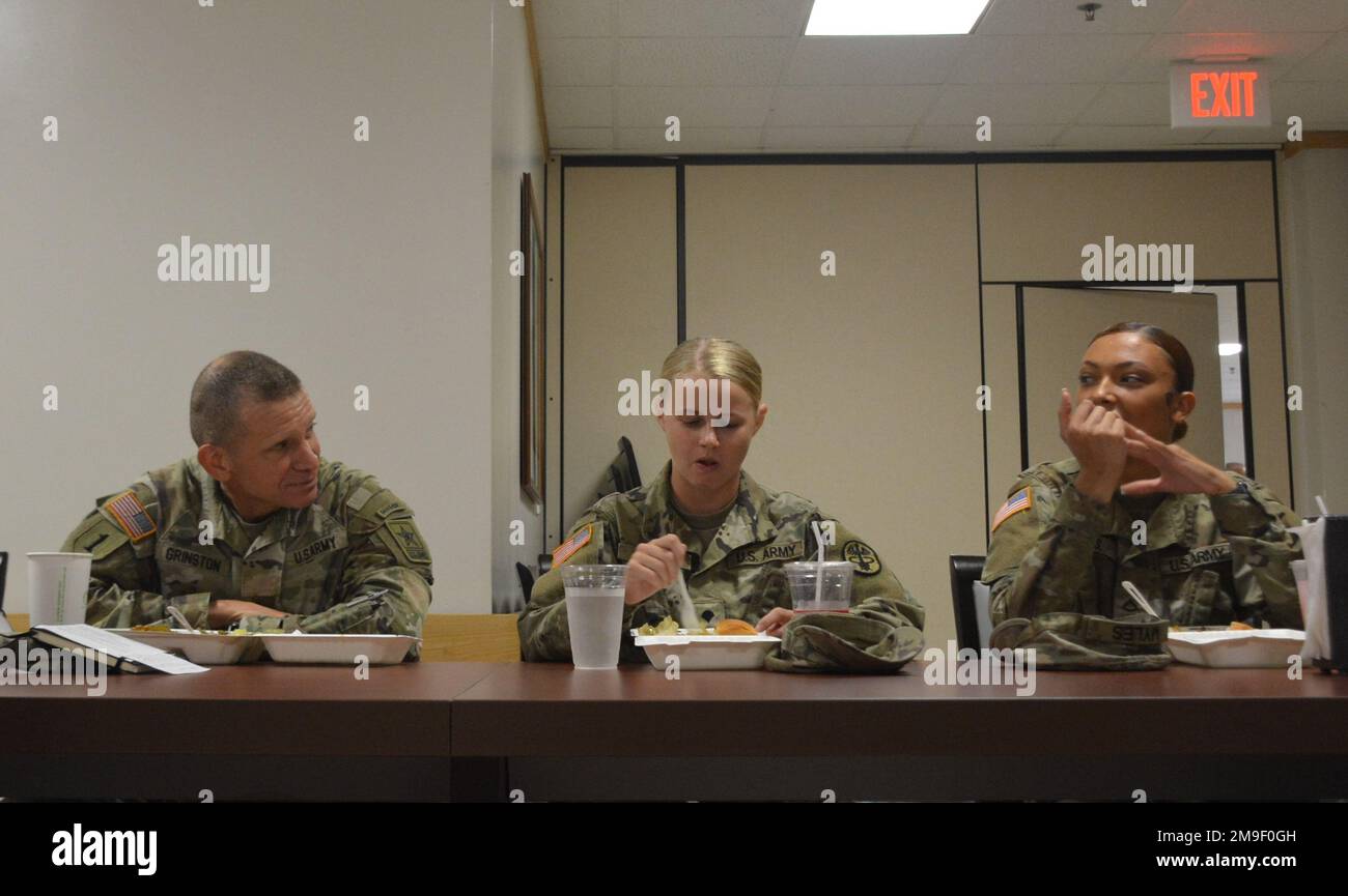 Sgt. Maj. of the Army, Michael C. Grinston, (left) Spc. Chloe Conlon ...