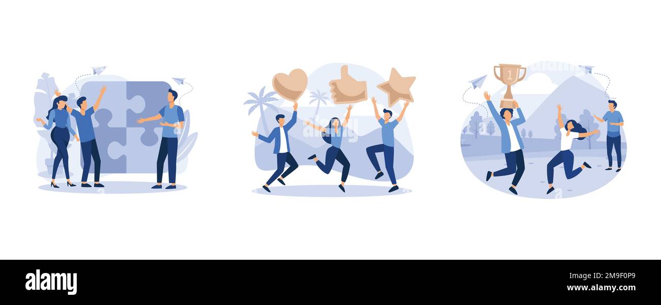 Team metaphor, people leave feedback and comments that successful work ...