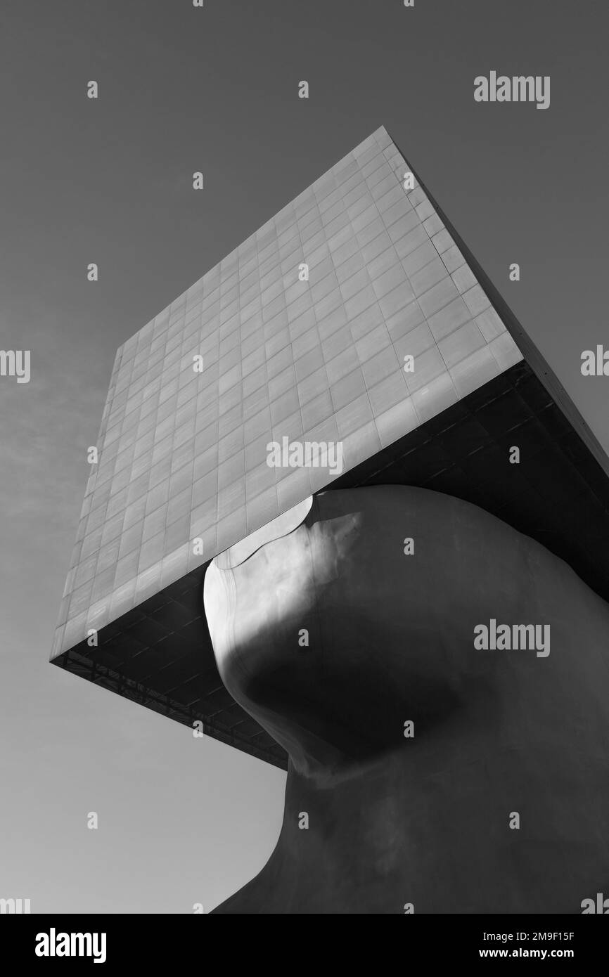 Nice- France- Circa November 2022. B&W image La Tete Carree, Square ...