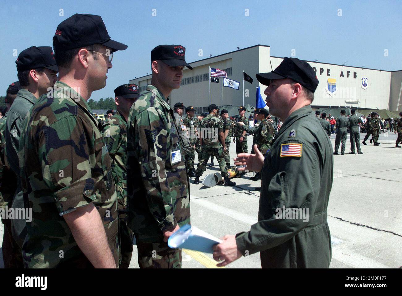 Left side profile medium close-up shot as US Air Force LTC Dan Weekes ...