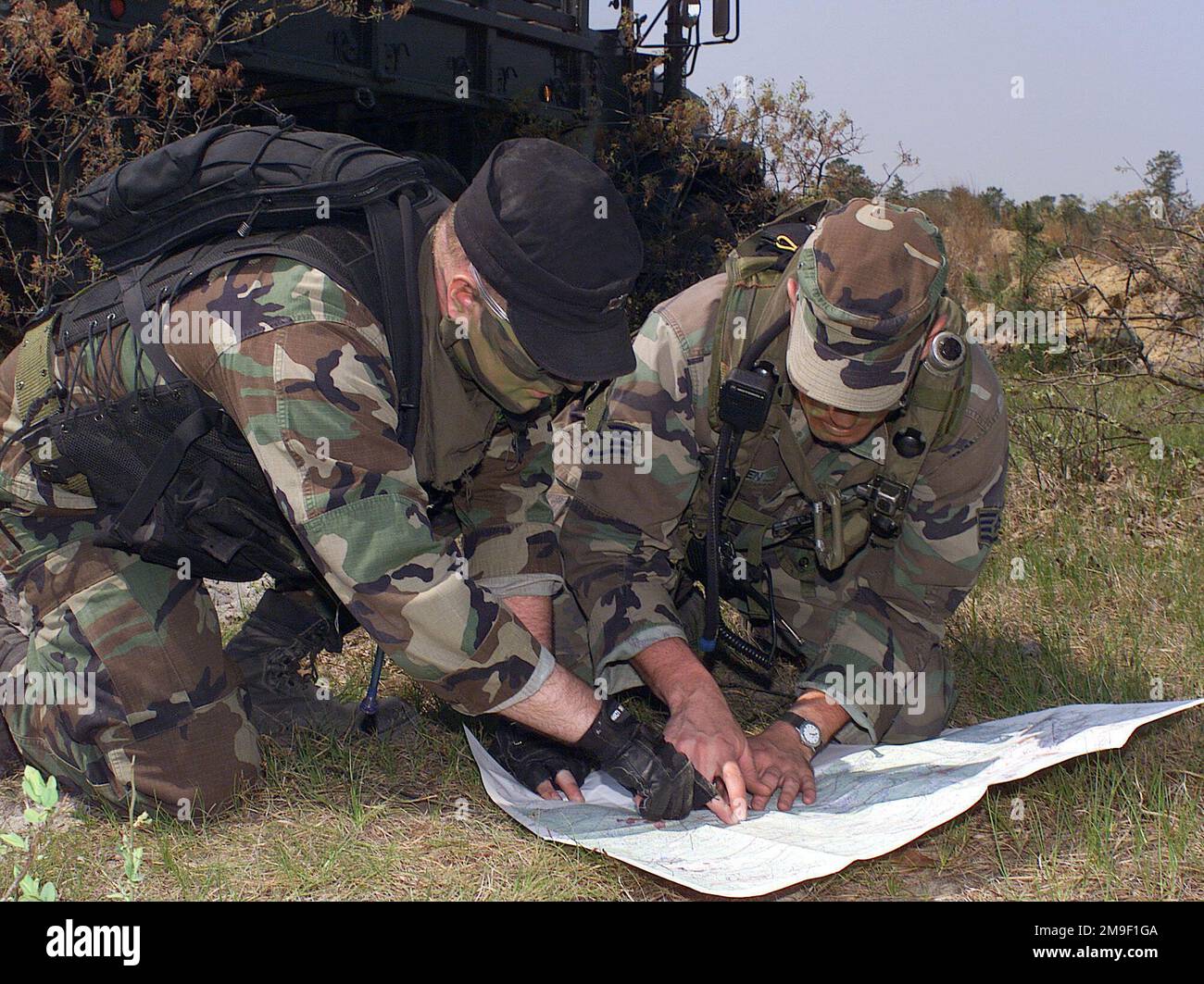 US Air Force Captain Scott Selchert (Left) CHIEF of Force Protection ...