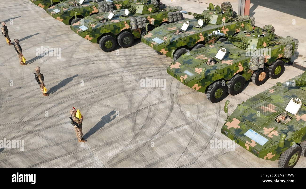 A brigade of the 72nd Group Army organizes a combat readiness drill, China, January 18, 2023 ...