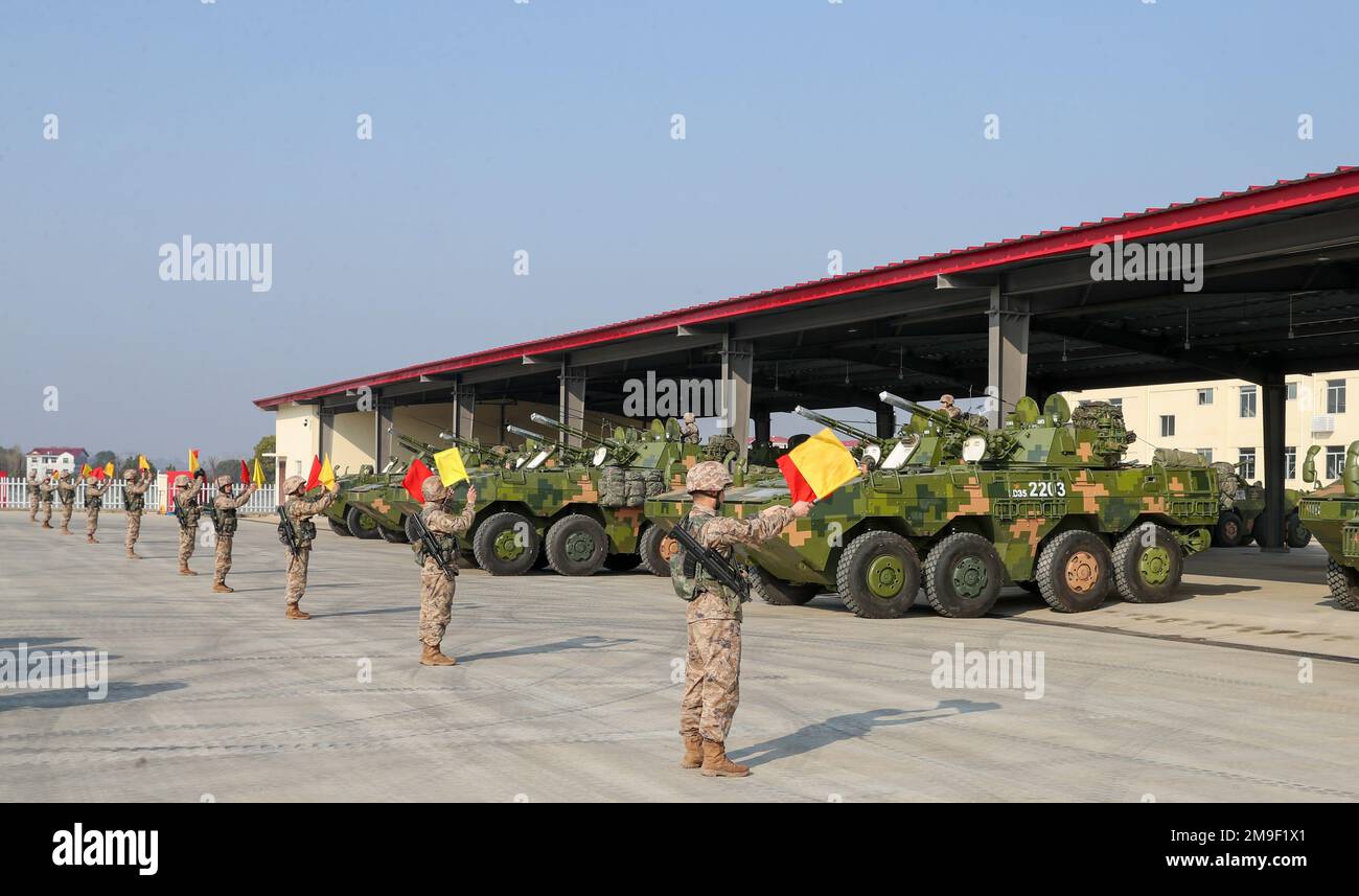 A brigade of the 72nd Group Army organizes a combat readiness drill ...