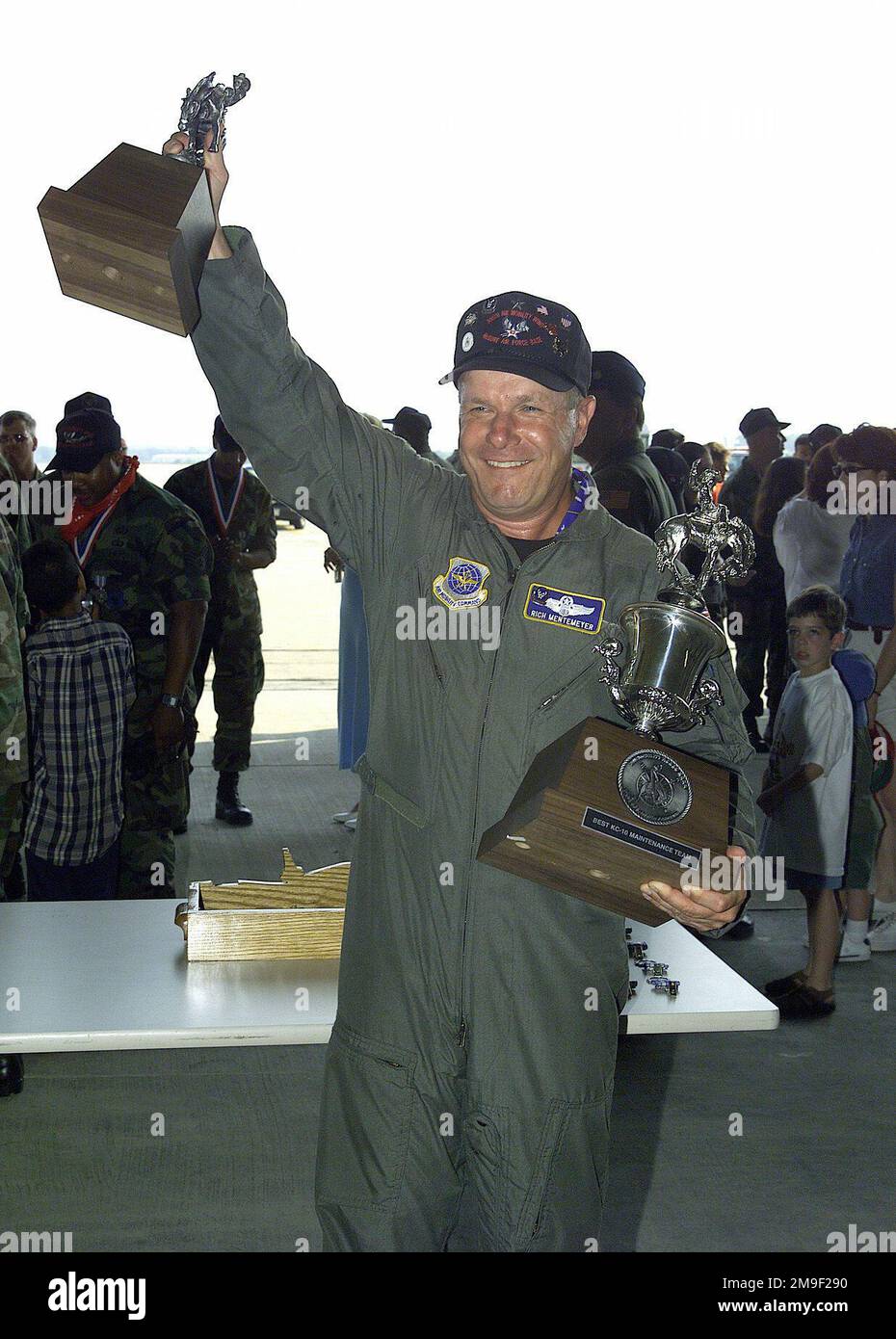 Straight on medium close-up as US Air Force Brigadier General Richard ...