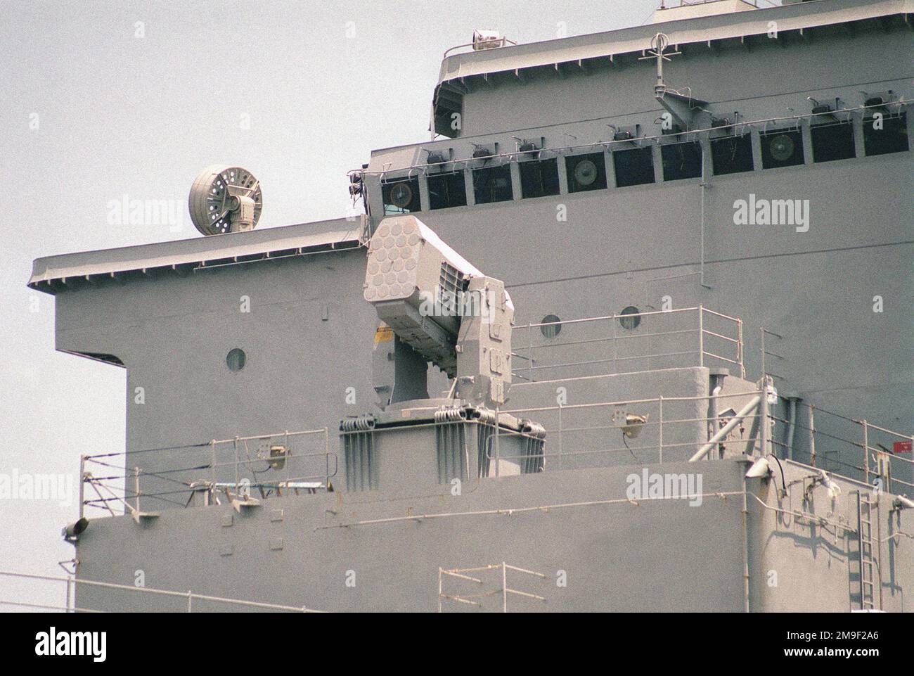 A RIM-116 RAM (Rolling Airframe Missile) self-defense weapon system ...