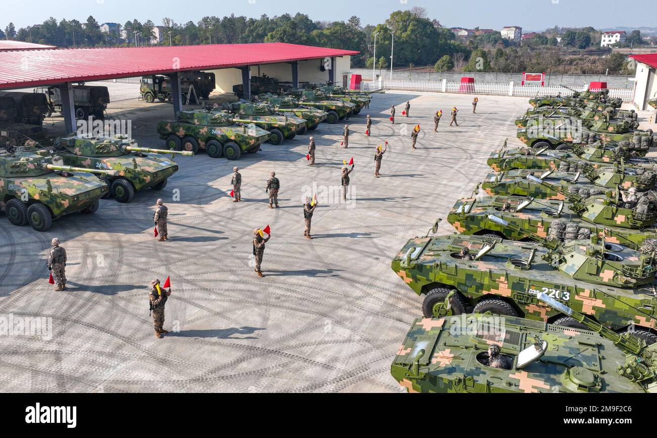 A brigade of the 72nd Group Army organizes a combat readiness drill ...