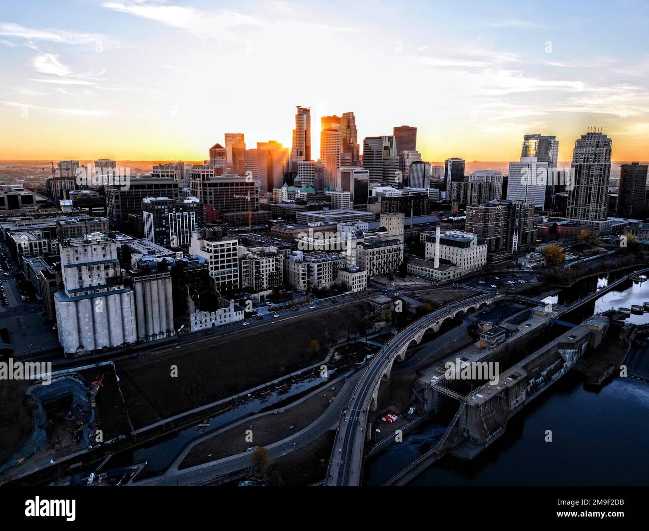 Downtown minneapolis aerial shot hi-res stock photography and images ...