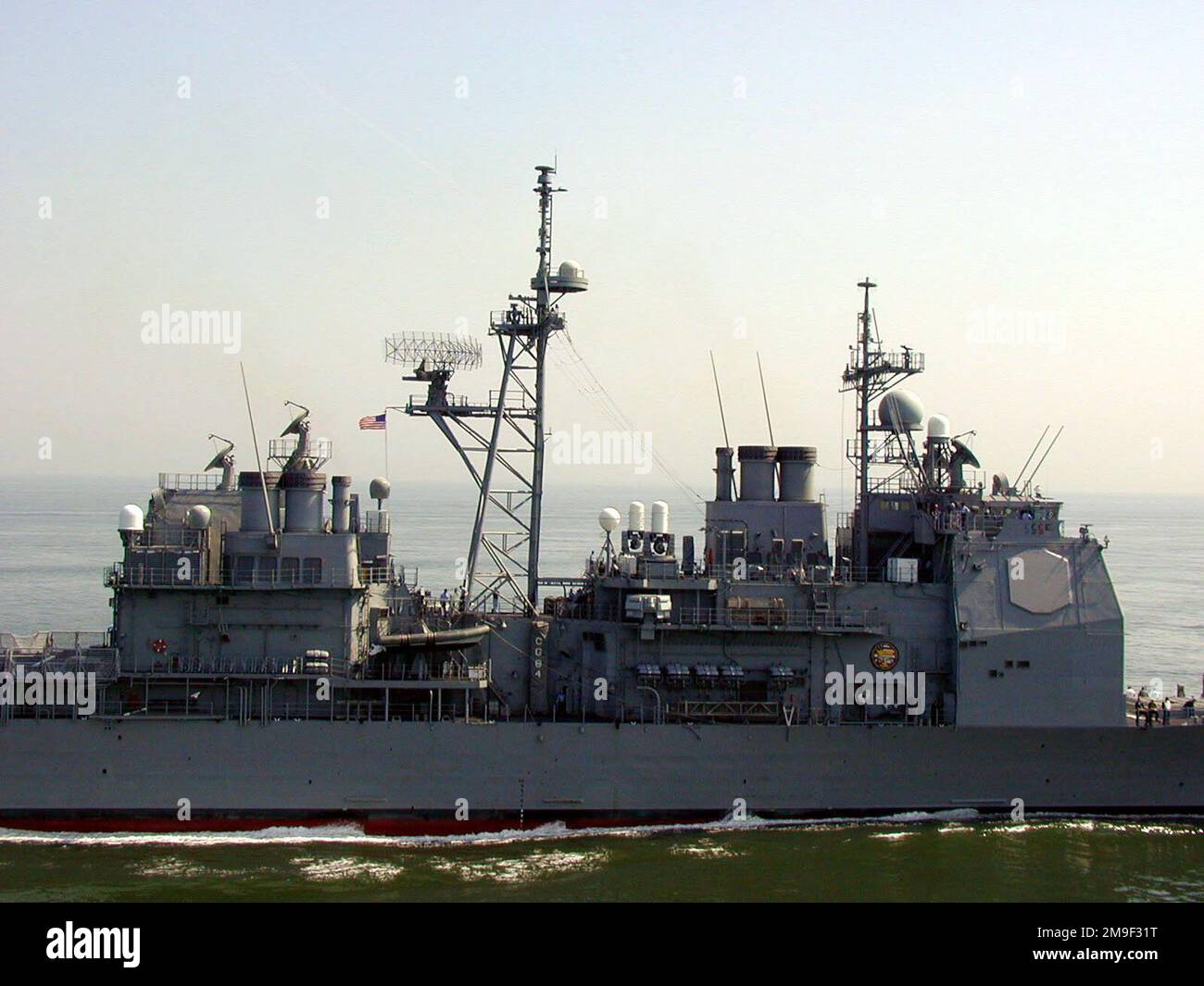 (2)....Starboard beam view of the amidship section of the guided ...