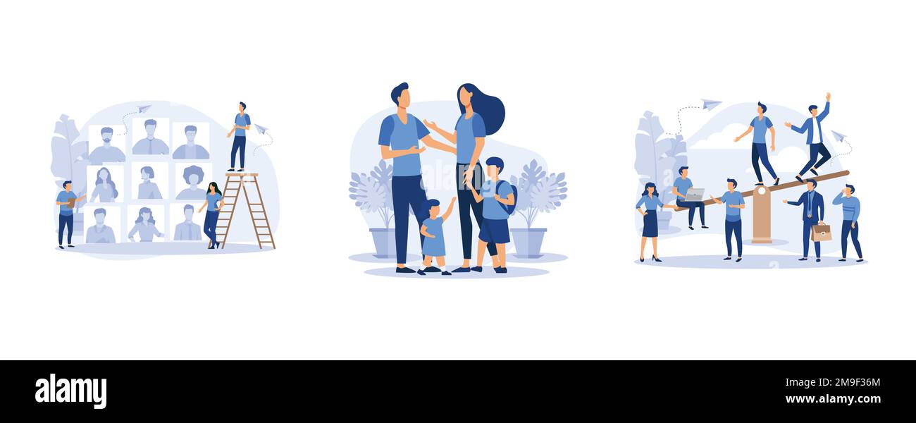 business company is looking for an employee for a job, mother father ...