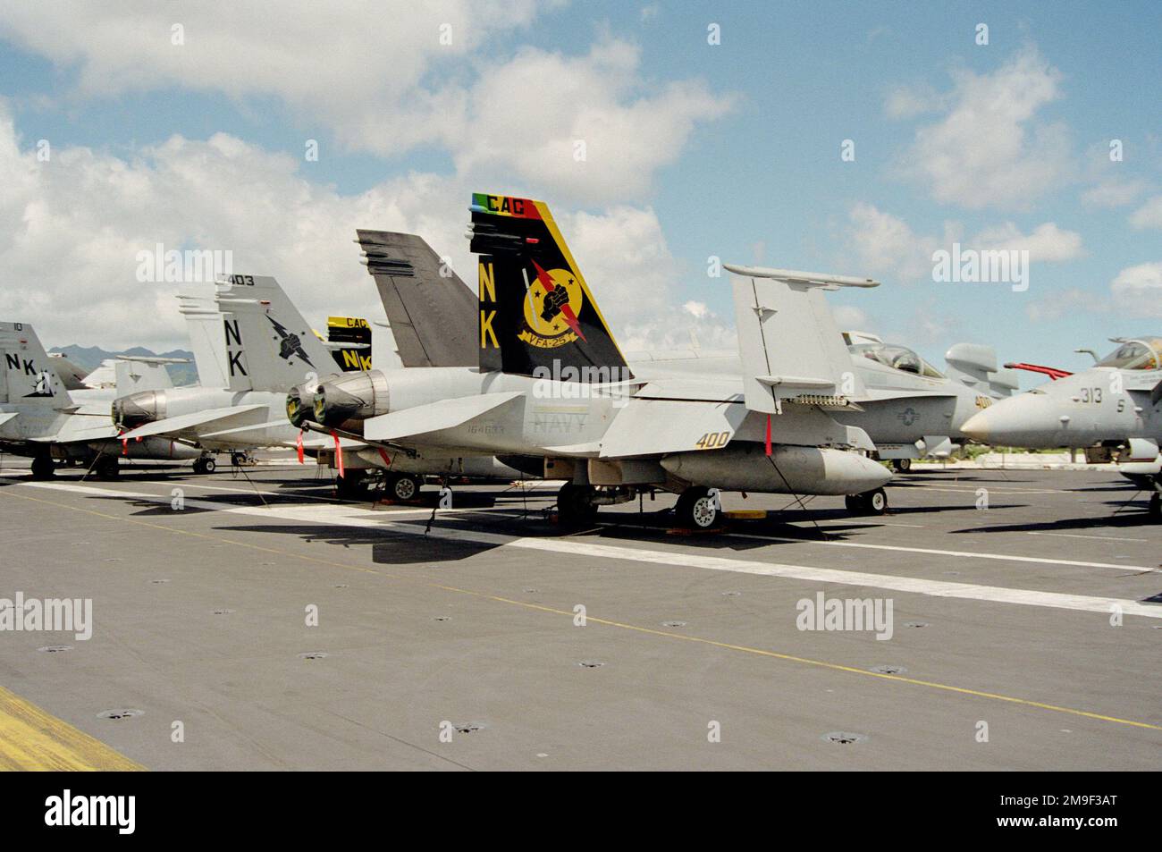 Right rear view of the F/A-18C hornet aircraft of Strike Fighter ...