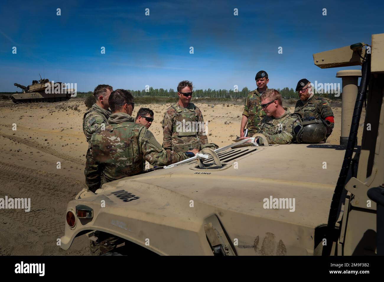 U.S. Army Sgt. 1st Class Jarrod Dirkett, an M1 armor crewman, assigned ...