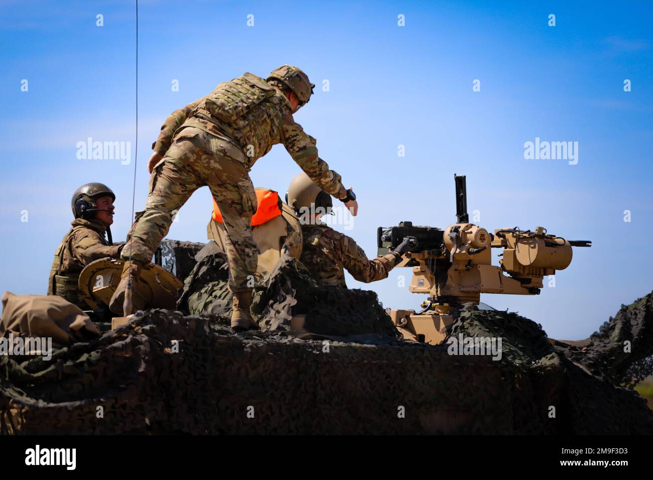 U.S. Army Sgt. 1st Class Jarrod Dirkett, an M1 armor crewman, assigned ...
