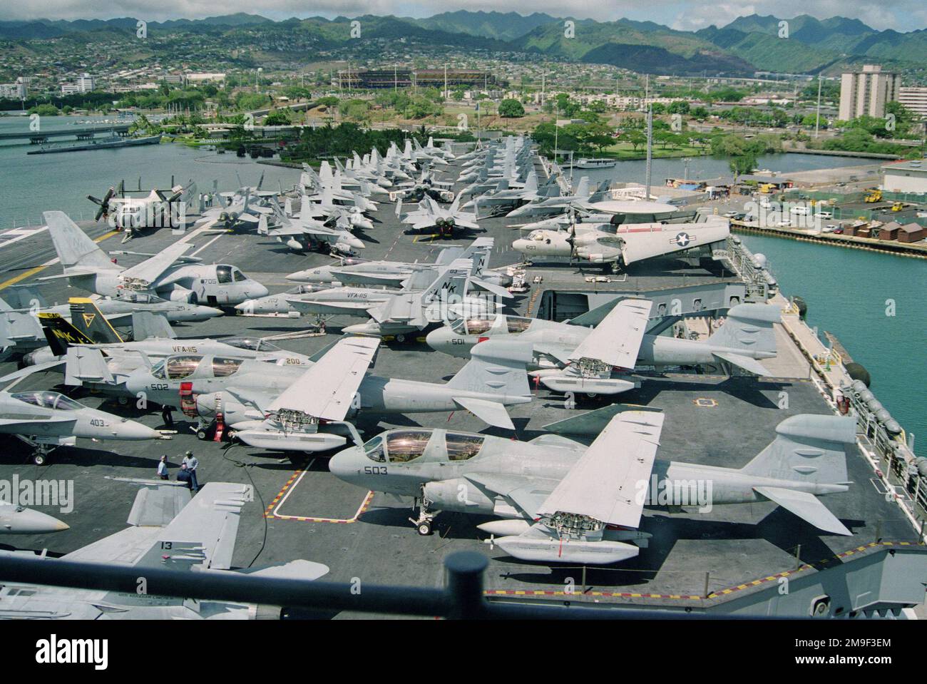 View from pri-fly (Primary Flight Control), looking forward on the ...