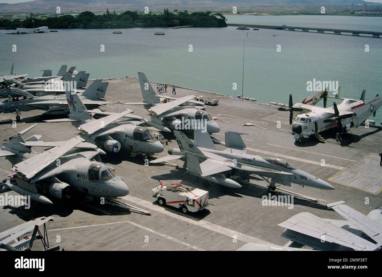 View from pri-fly (Primary Flight Control), down the mid section of the ...