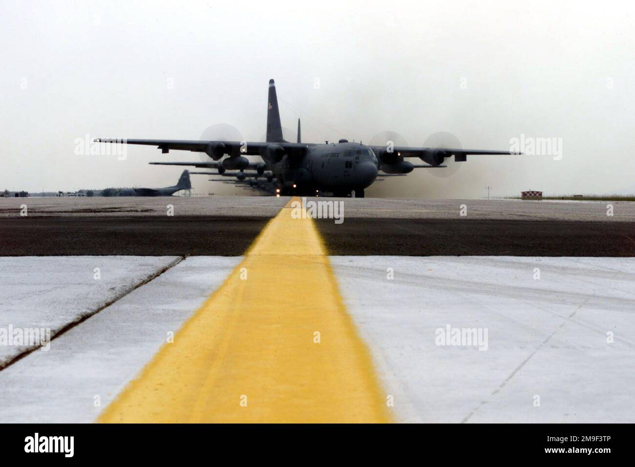 A US Air Force C-130 Hercules transport plane of the 86th Air Wing ...