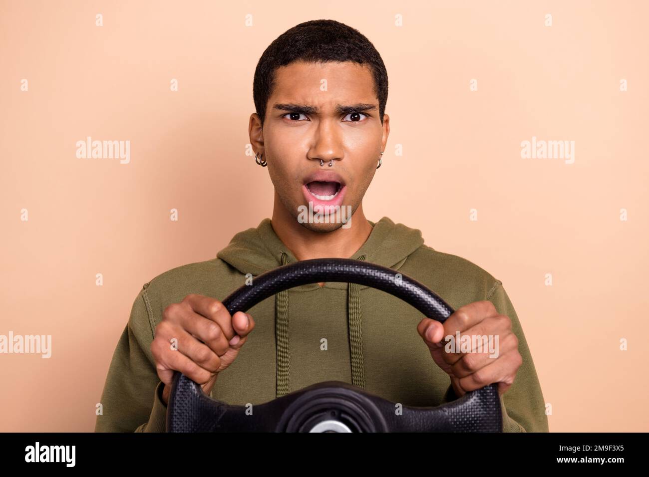 Photo of shocked worried nervous irritated man angry on passengers ...