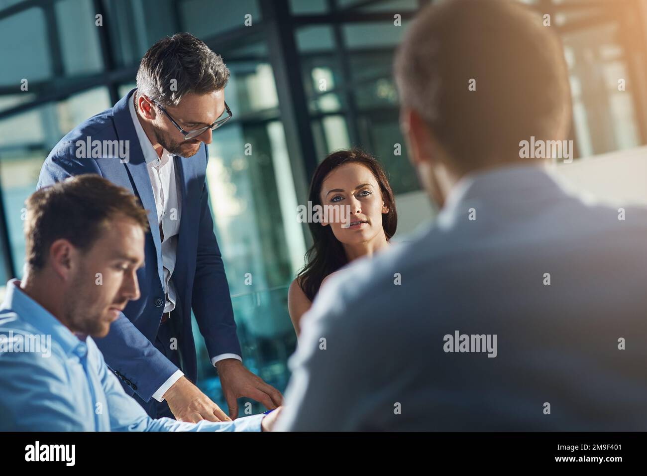 Business people, meeting and talk for strategy, planning and success ...