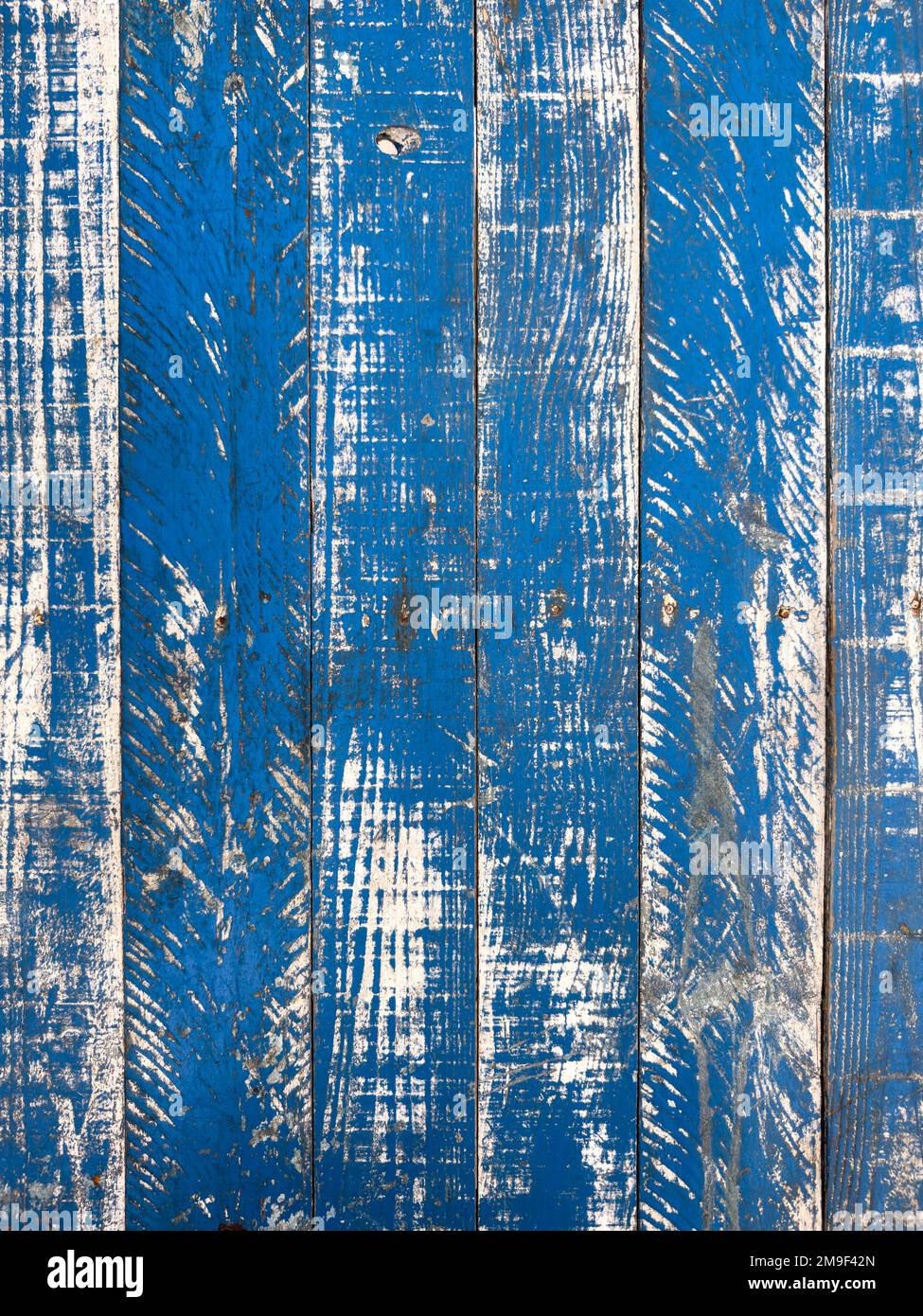 Distressed blue painted wooden background, high res Stock Photo - Alamy