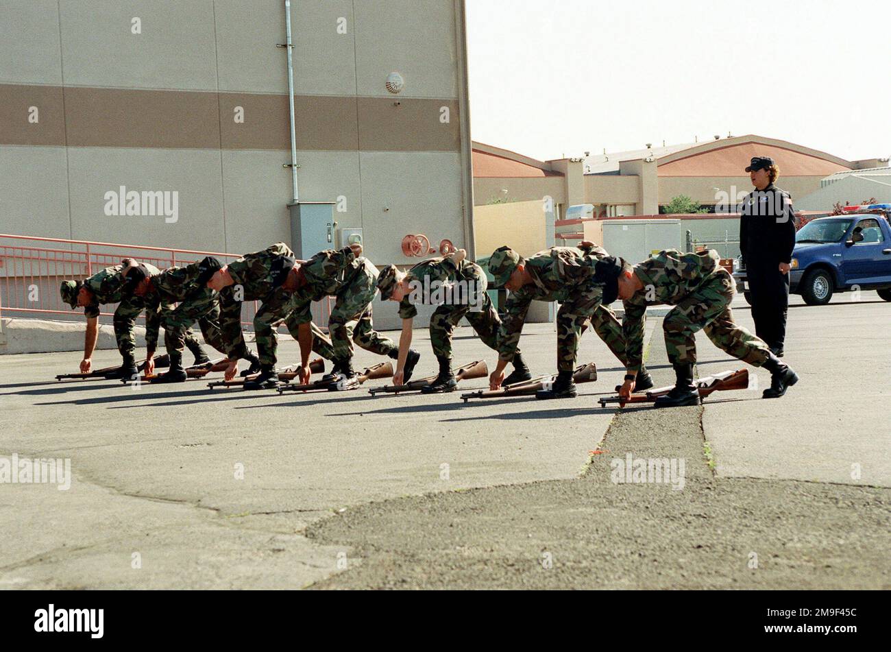 US Air Force members of the 173rd Fighter Wing Honor Guard, Kingsley ...