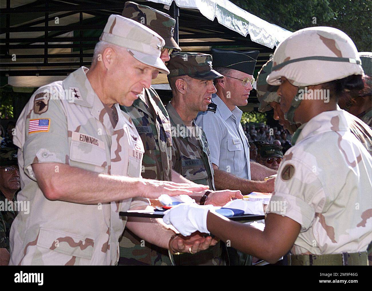 (from left to right) US Army Major General Edwards, Deputy Commanding ...