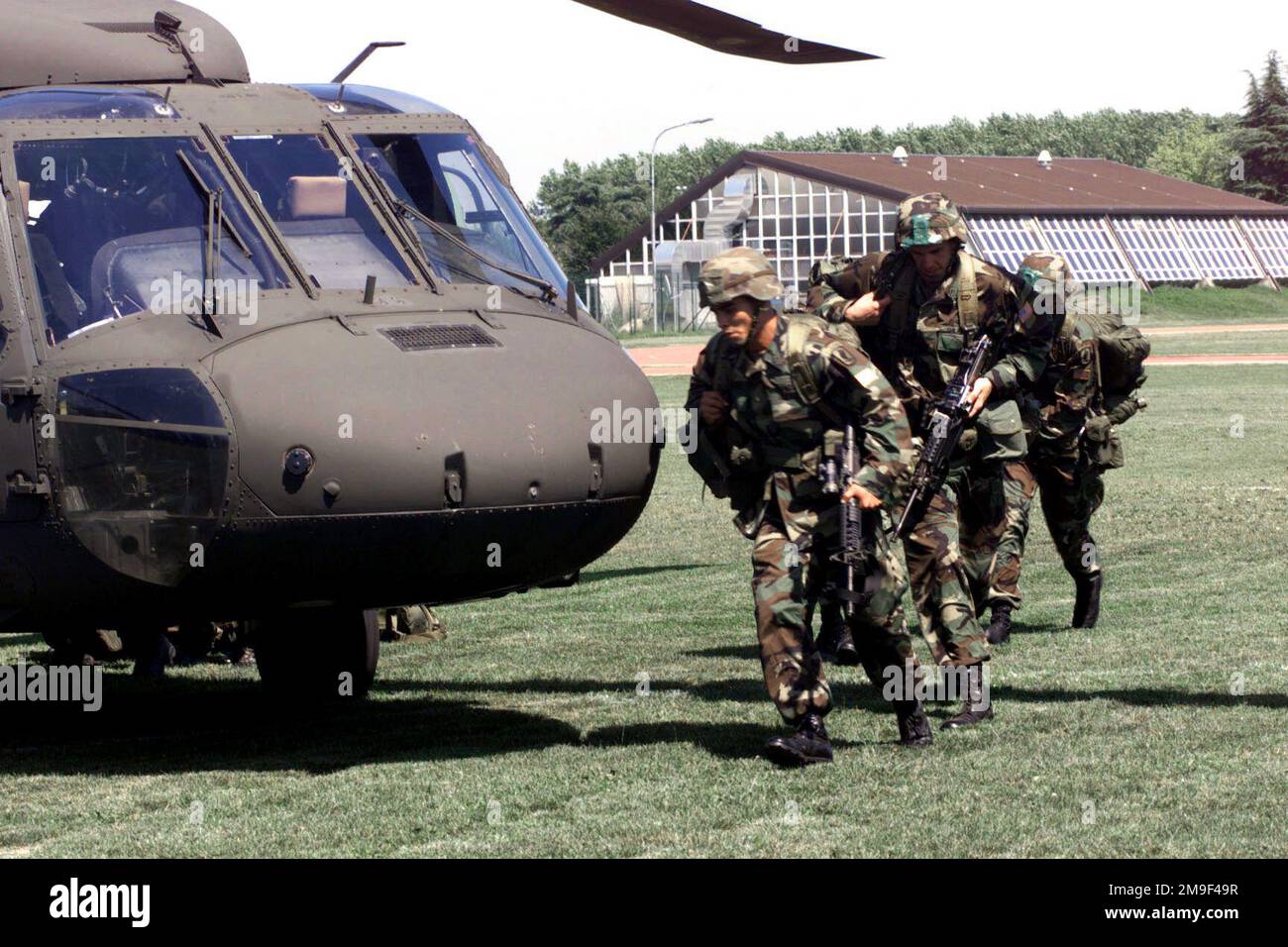 US Army Soliders from B Company, 5th of the 158th, employ static ...