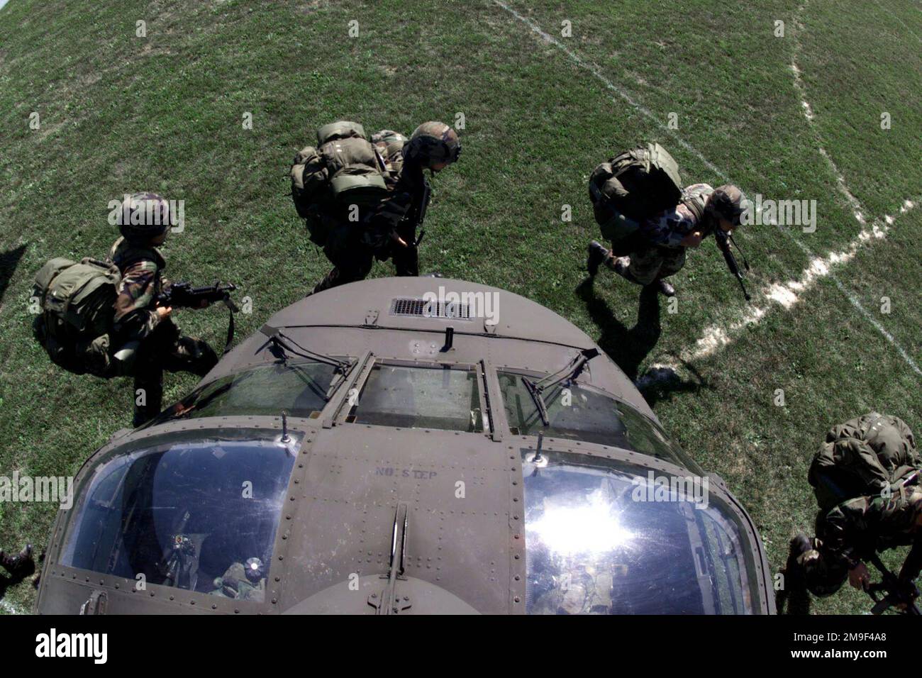 US Army Soliders from B Company, 5th of the 158th, employ static ...