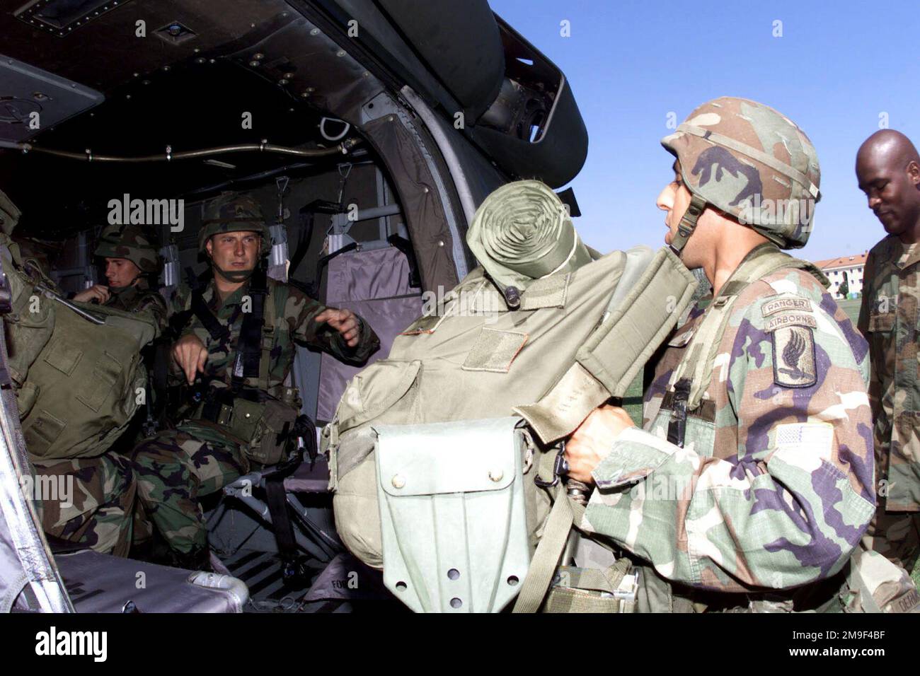 US Army Soliders from B Company, 5th of the 158th, employ static ...