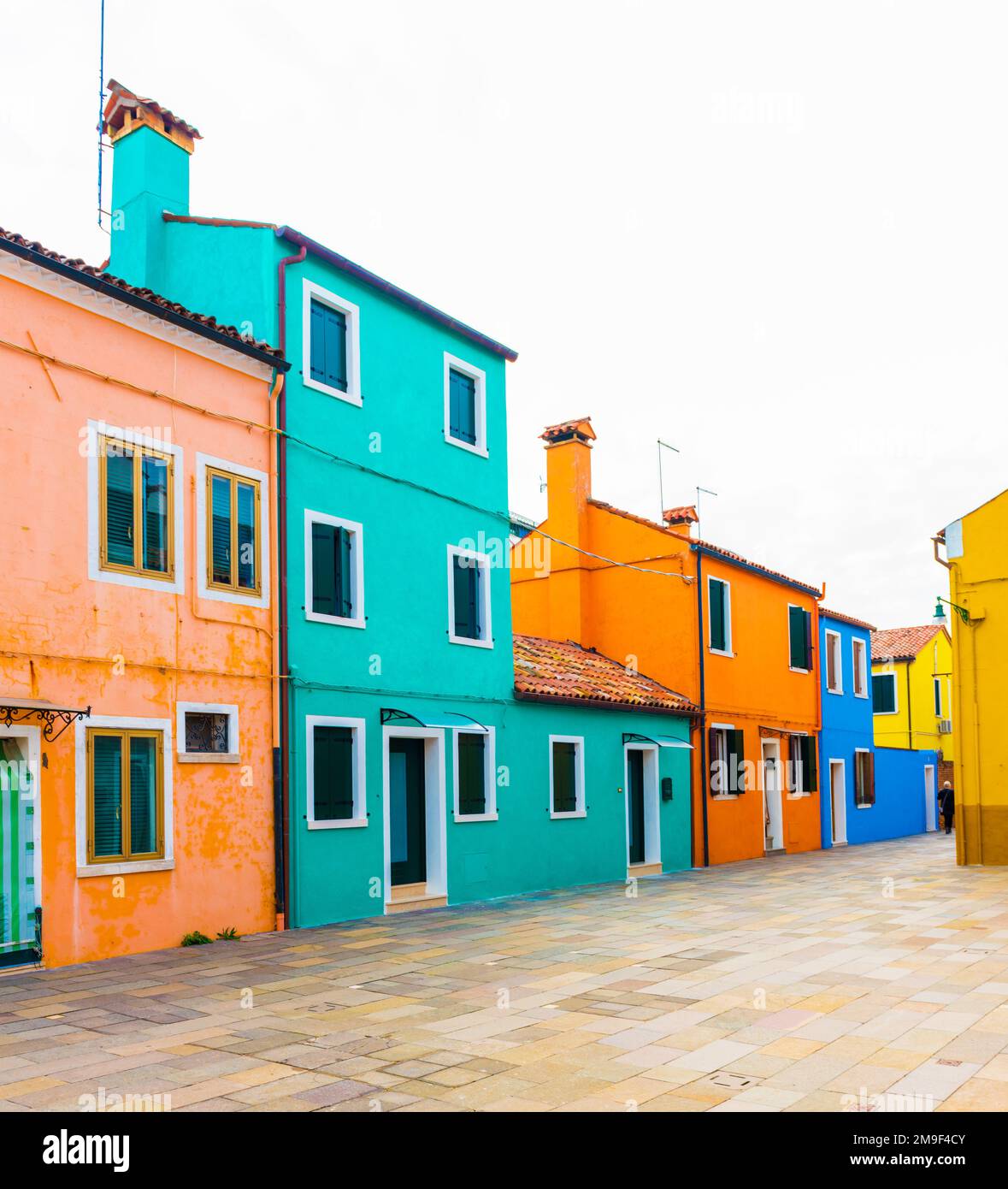 BURANO ISLAND, VENICE, ITALY. Colorful traditional houses in the Burano ...
