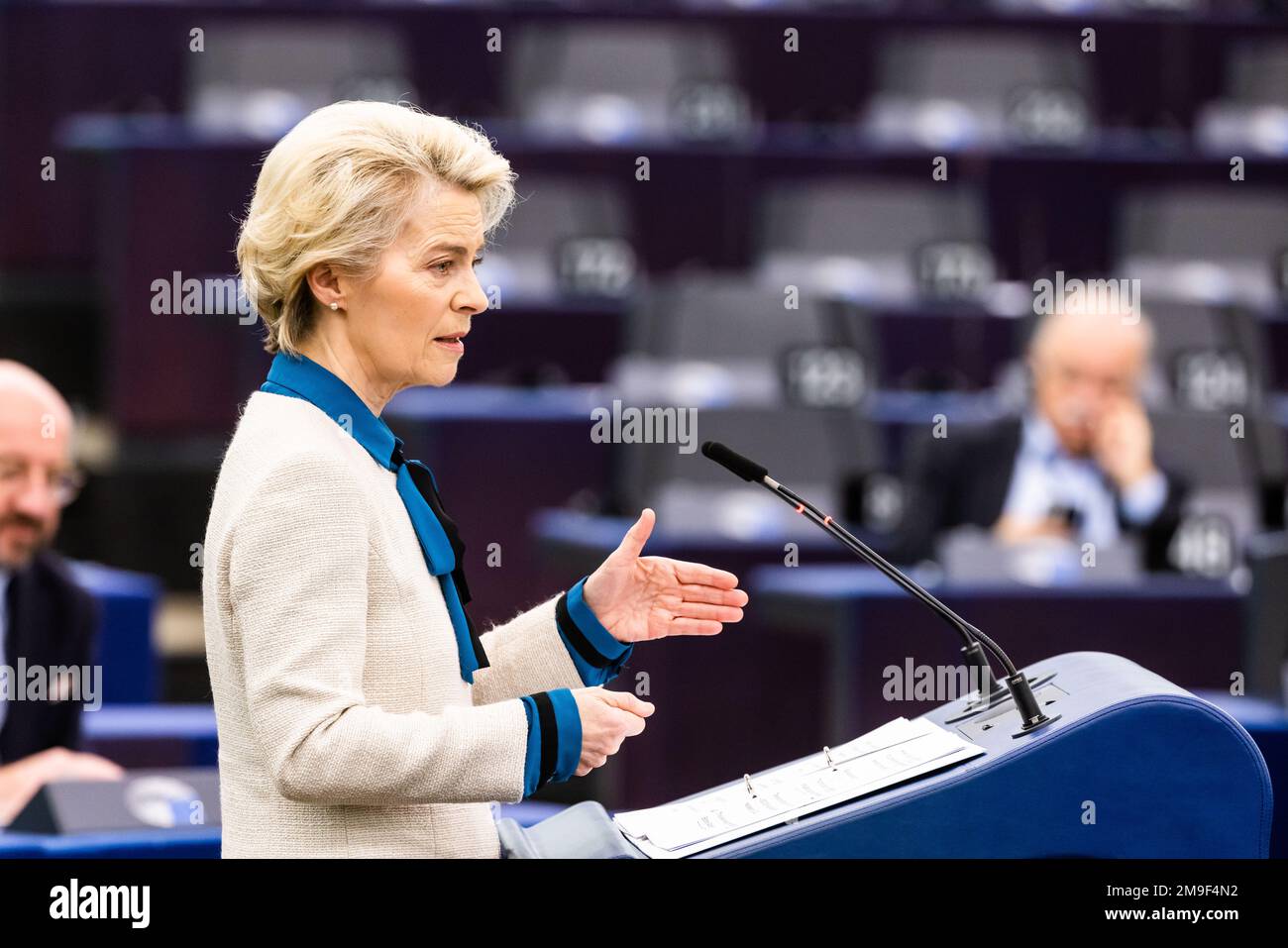 Strasbourg, France. 18 January 2023, France, Straßburg: Ursula von der ...