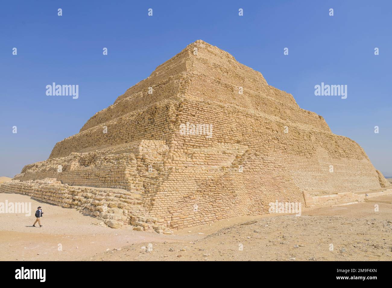 Stufenpyramide des König Djoser, Nekropole von Sakkara, Ägypten Stock ...