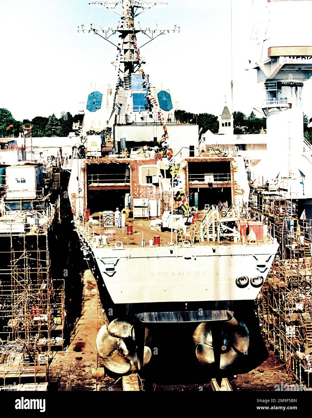 Stern view of the Arleigh Burke Block IIA Aegis Class Guided Missile ...