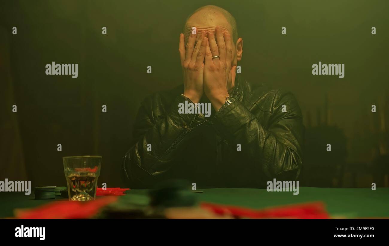 Gambler nervous worried games green hi-res stock photography and images ...