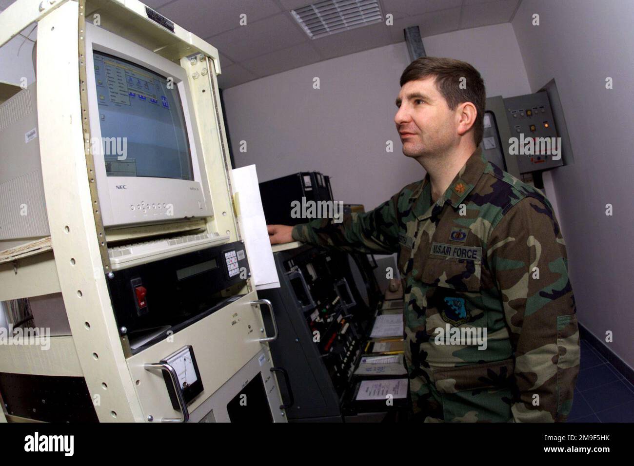 US Air Force Major John Bertha, 31st Weather Squadron, Aviano Air Base ...