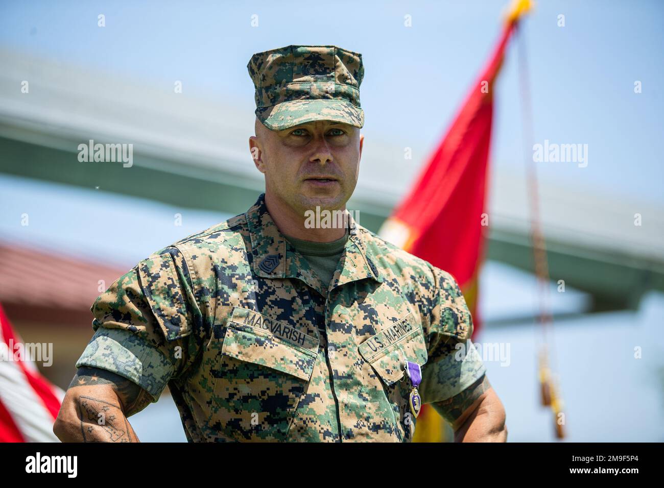 U.S. Marine 1st Sgt. Chris MacVarish, a recovering patient with Wounded ...