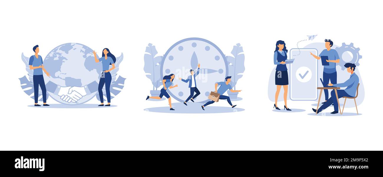 financial transactions, work time management concept, the successful partnership and cooperation ...